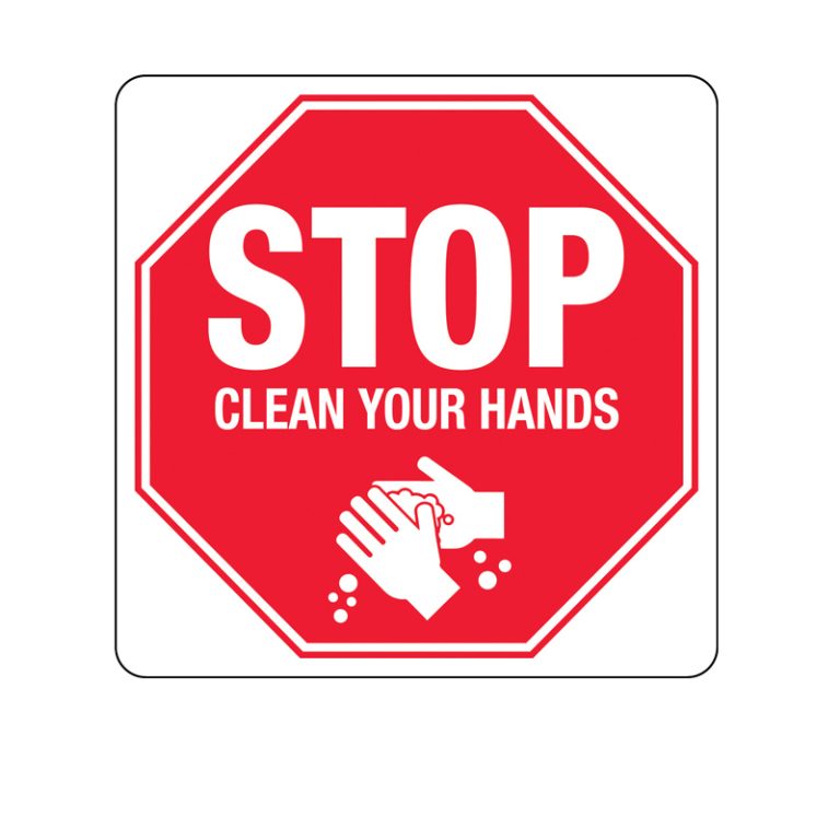 STOP – Clean Your Hands Sign – Agsafe Store